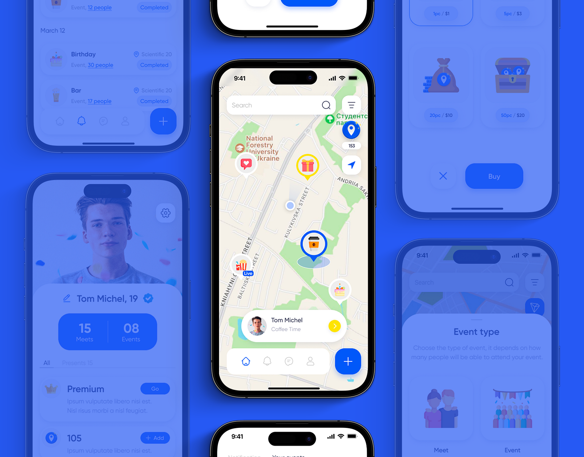 LinkUp | Social Meetup App by Kateryna Hazhula on Dribbble