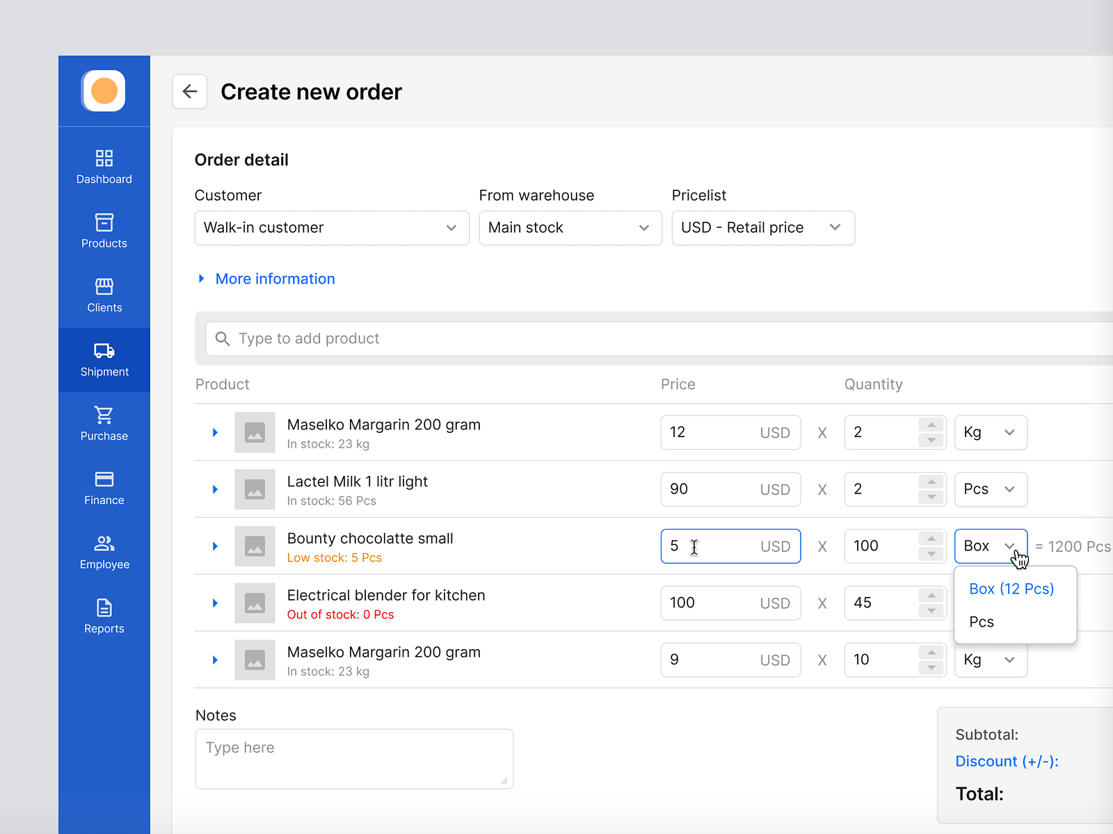Create sales order form by Vosidiy on Dribbble