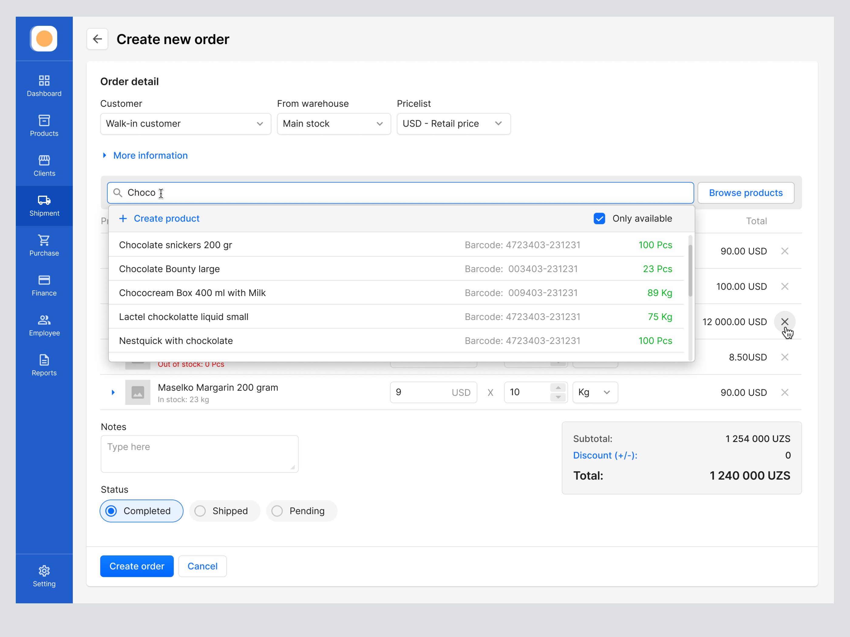 Create sales order form by Vosidiy M on Dribbble