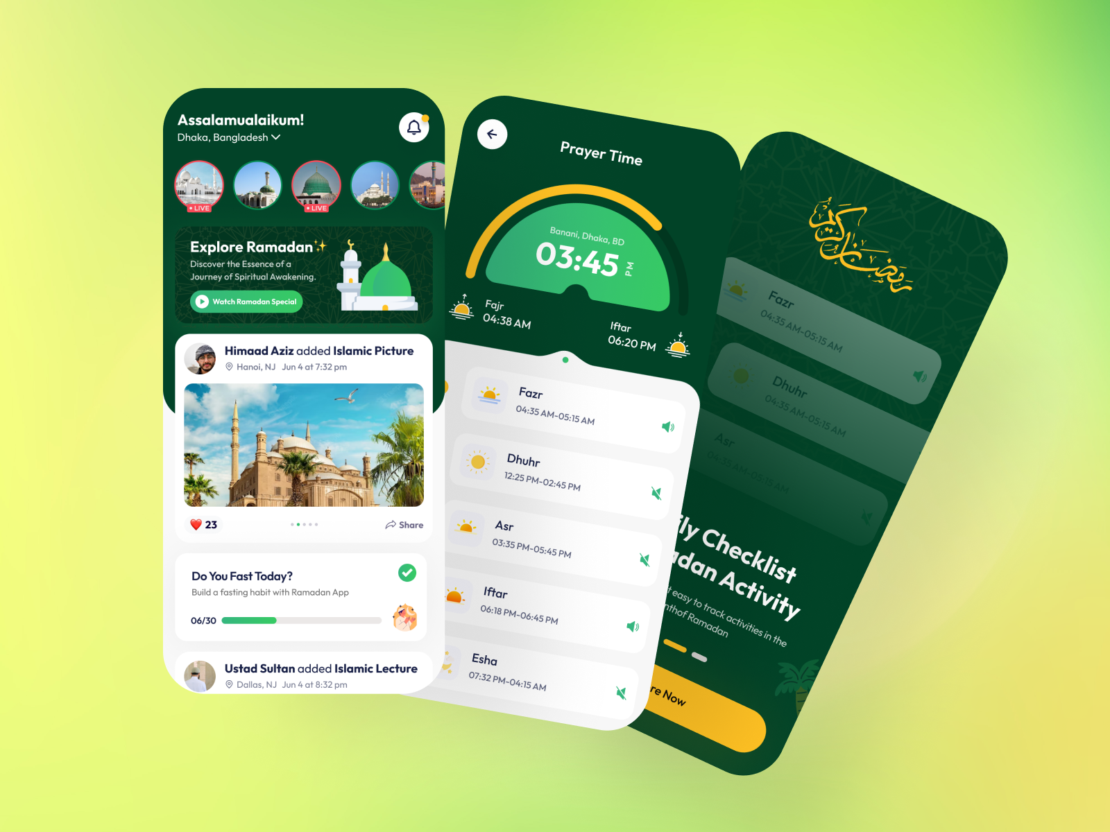 Ramadan Islamic App UI Concept by Design Monks for Design Monks Inc on ...