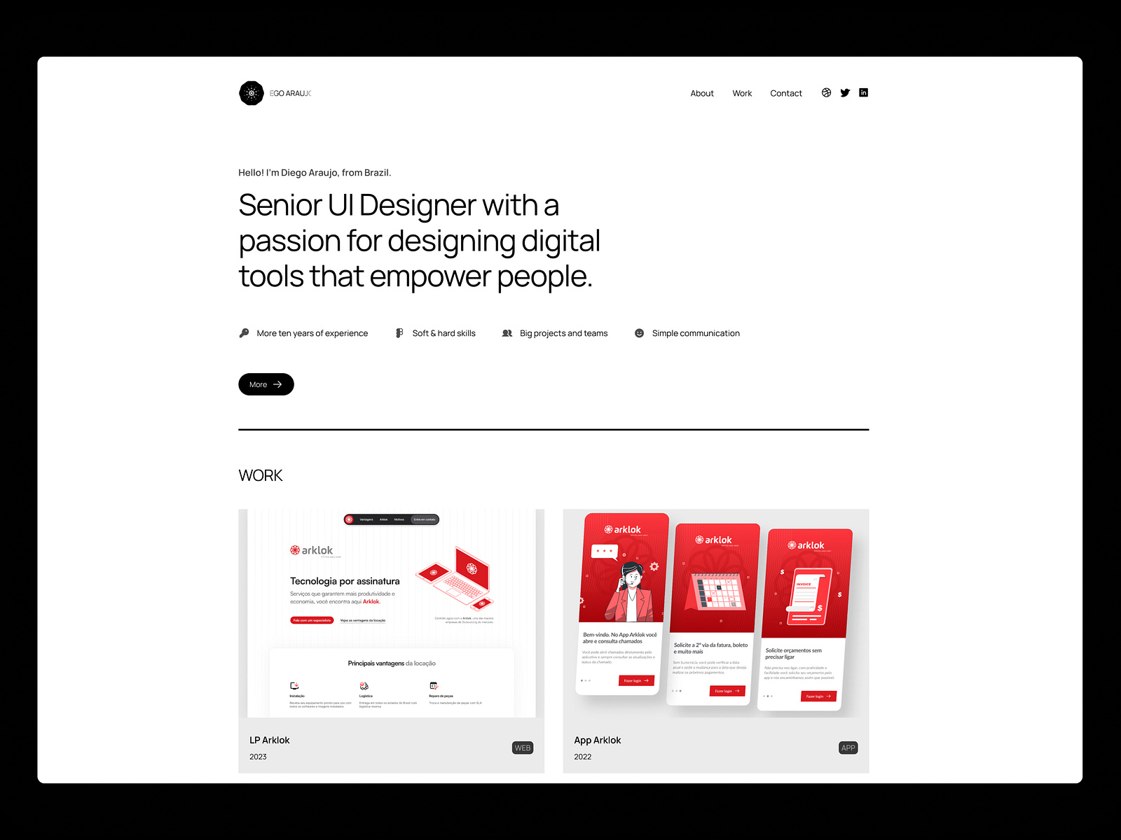 Template for Framer UI/UX Portfolio by Diego de Araujo on Dribbble Template for Framer UI/UX Portfolio by Diego de Araujo on Dribbble