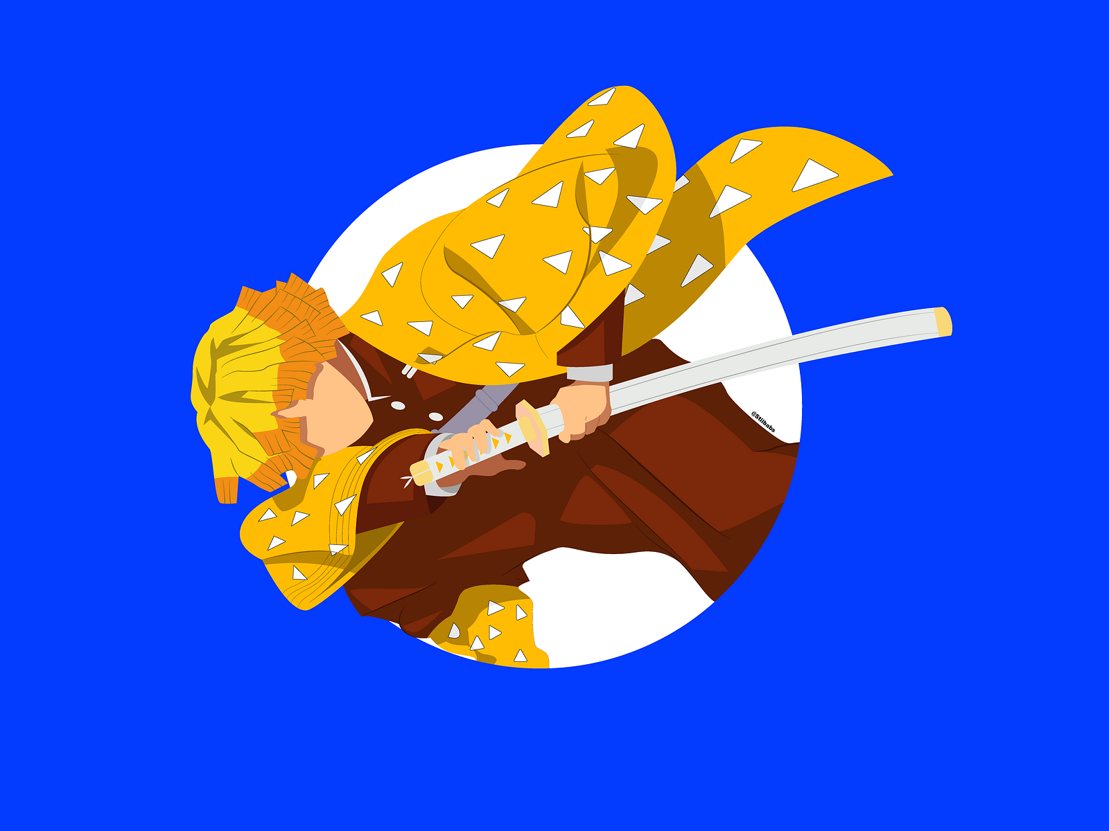 Zenitsu Agatsuma - Minimalist Character Design by Stiibabs on Dribbble