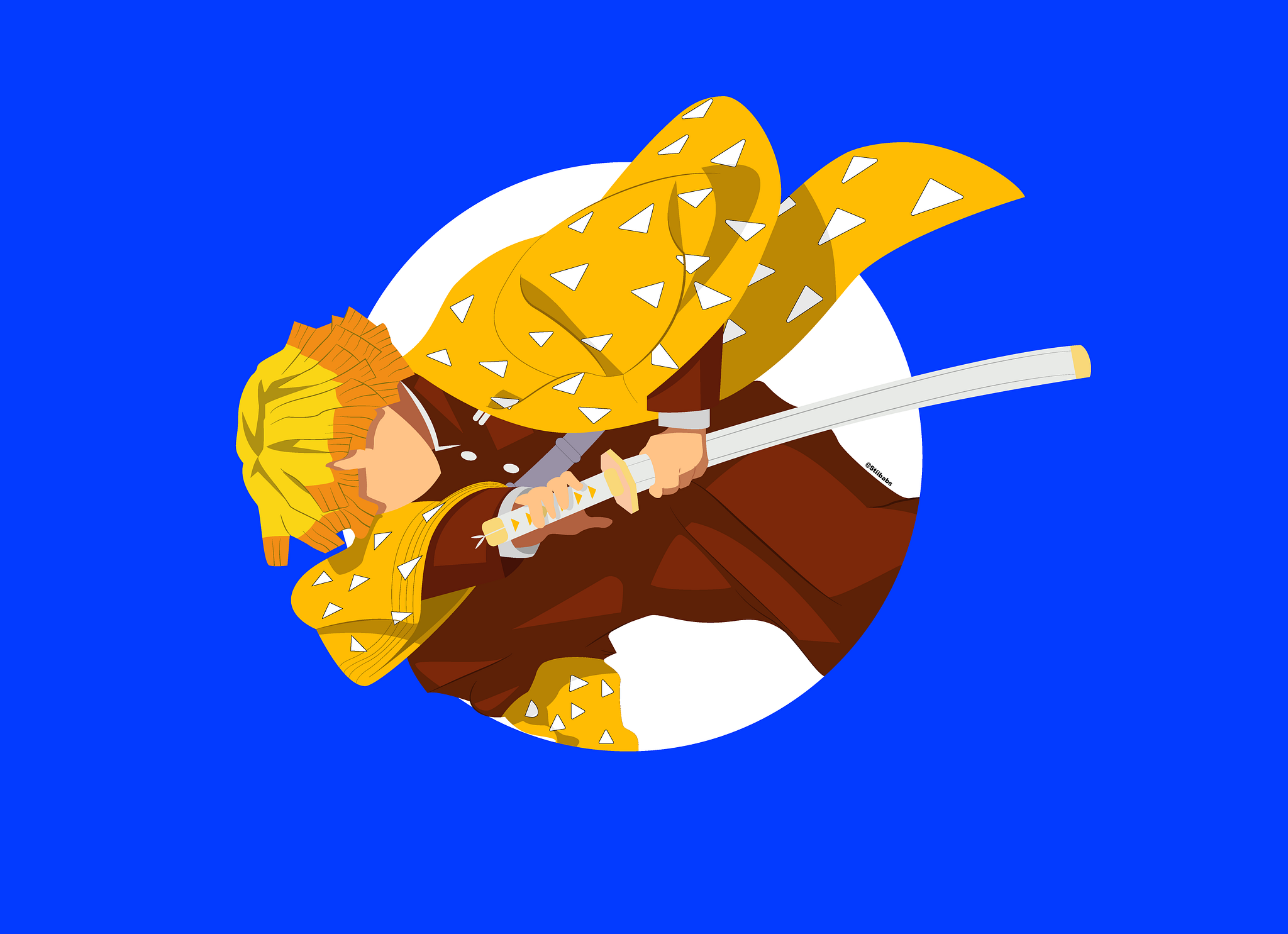 Zenitsu Agatsuma - Minimalist Character Design by Stiibabs on Dribbble