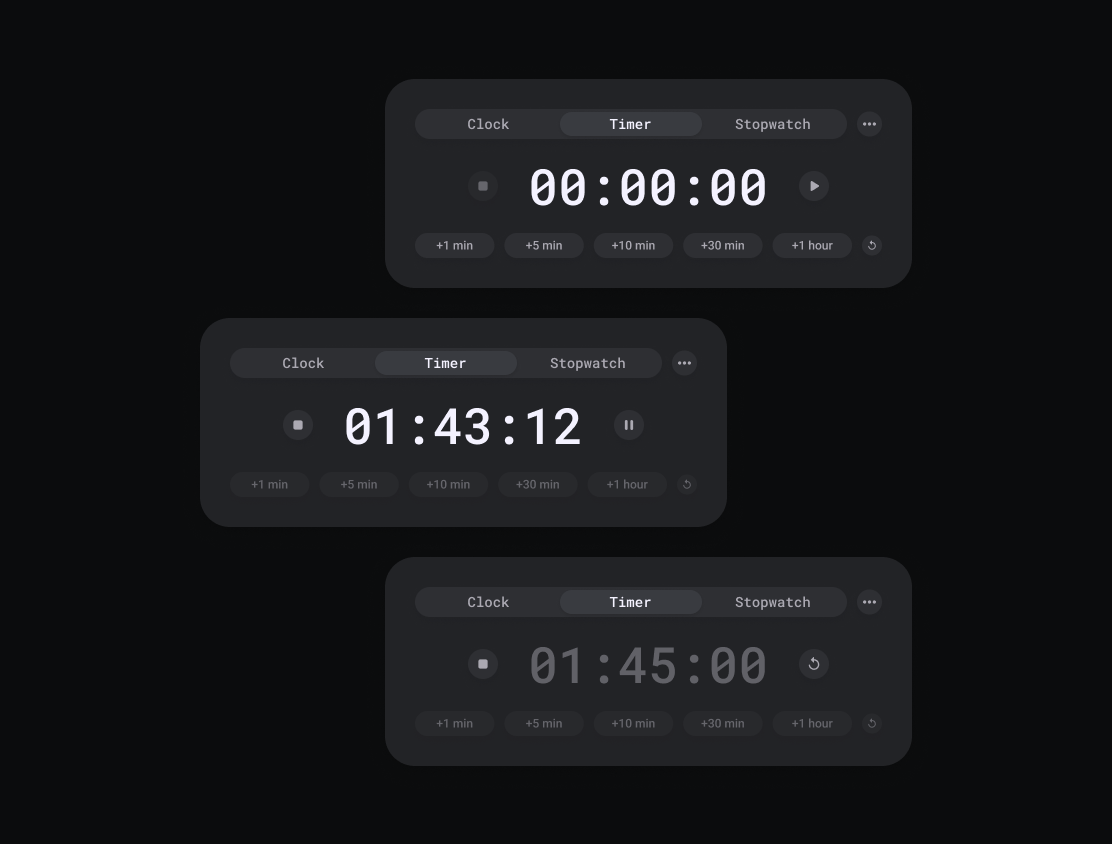 Digital Clock Widgets Set by Neideltern on Dribbble