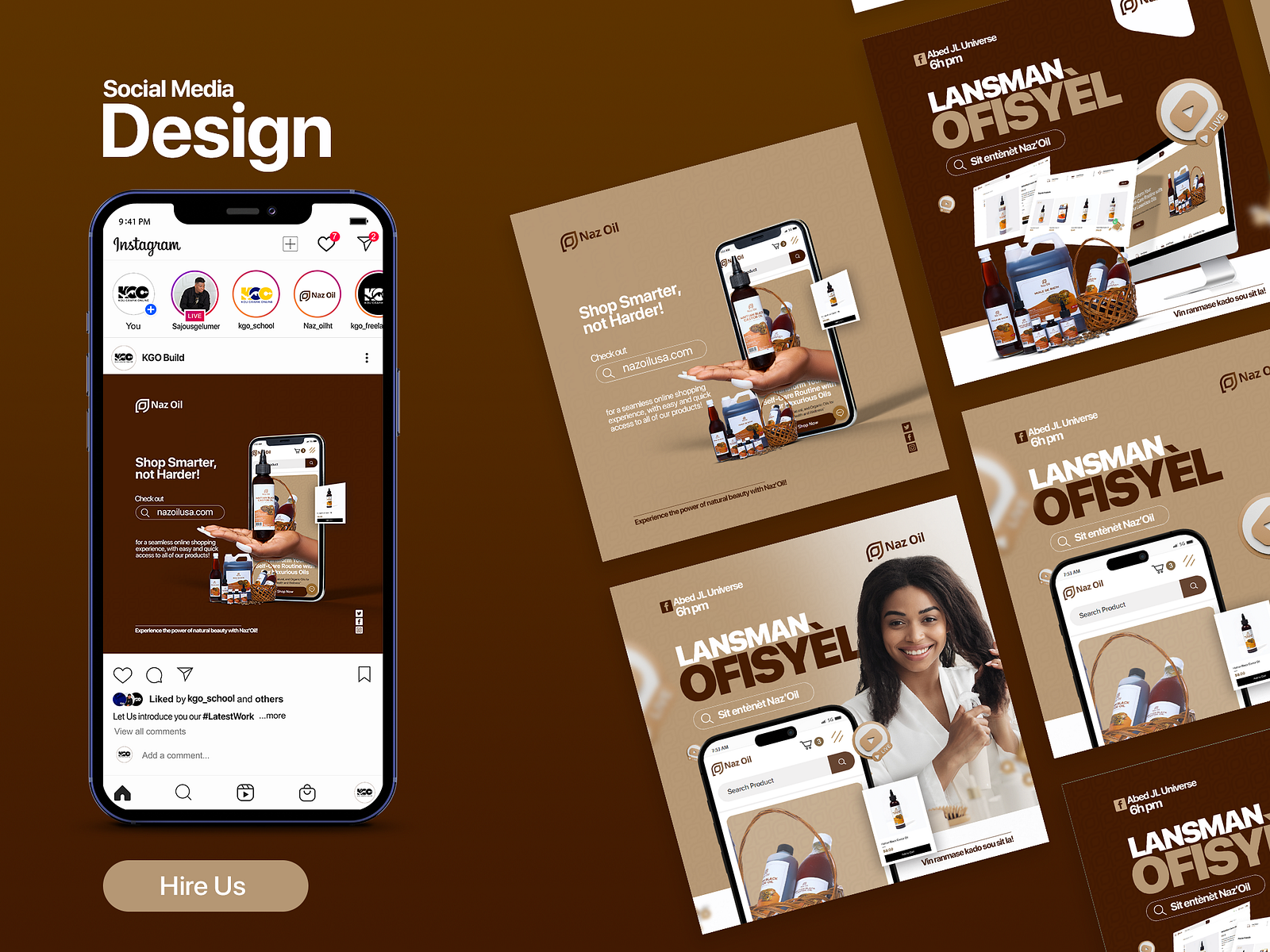 Social Media Design for Naz'Oil by KGO Build on Dribbble