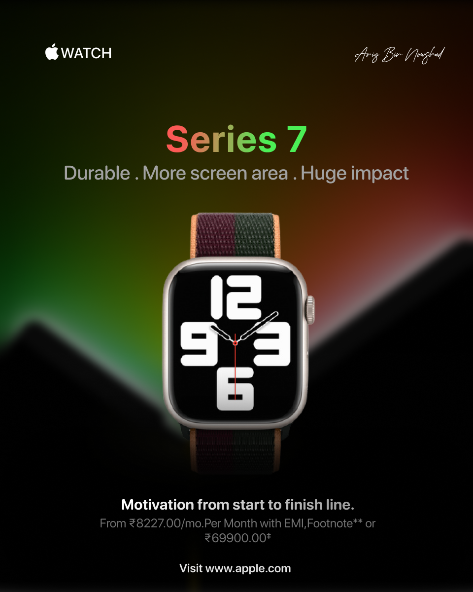 Apple Watch | Poster by Aniz Bin Nowshad on Dribbble