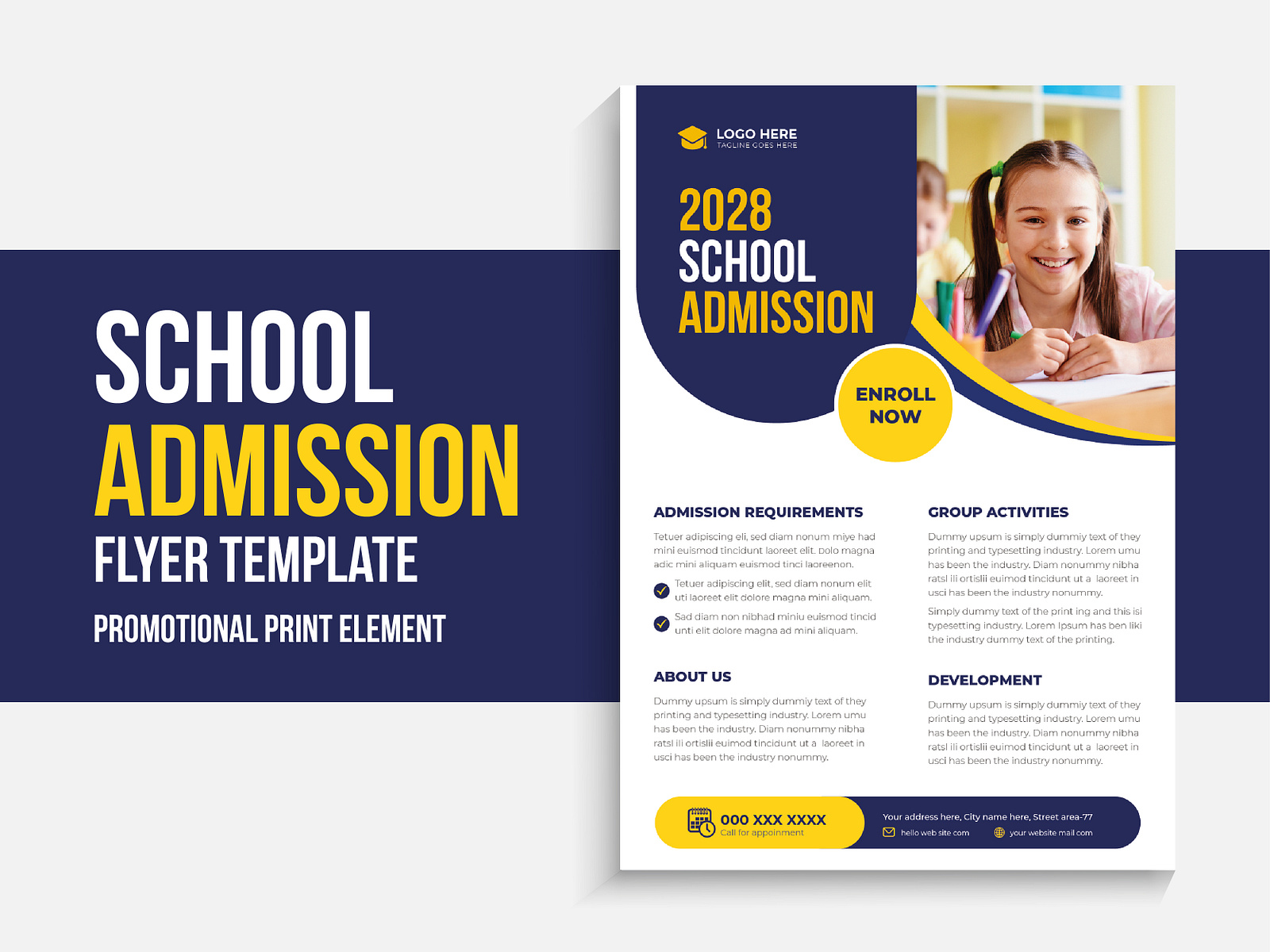School admission creative modern flyer design by Jannatul Ferdousi on ...