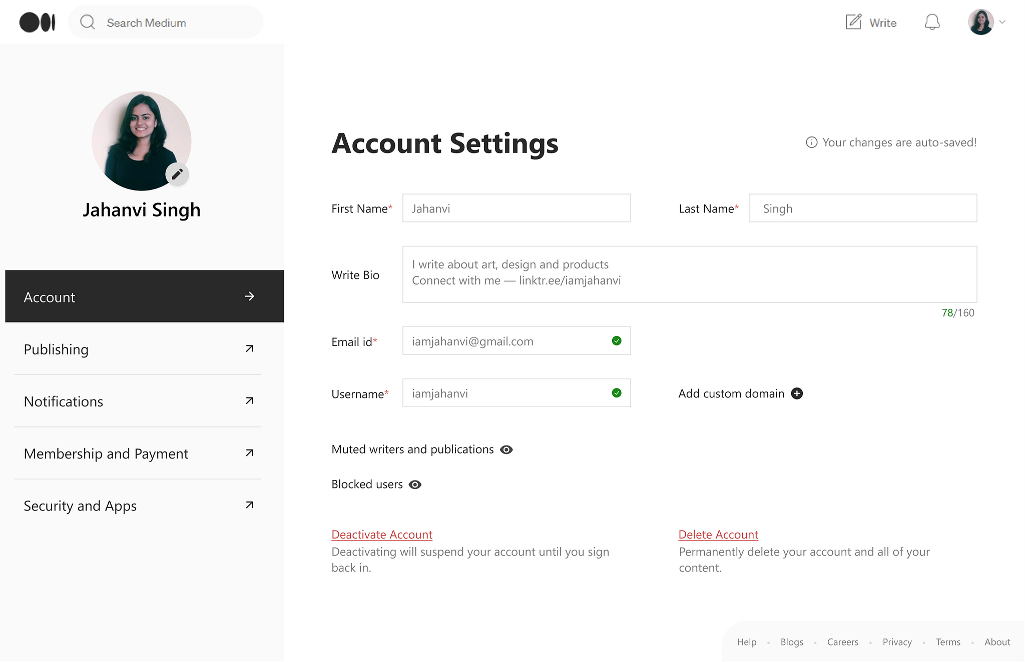 Medium Settings Redesign by Jahanvi Singh on Dribbble