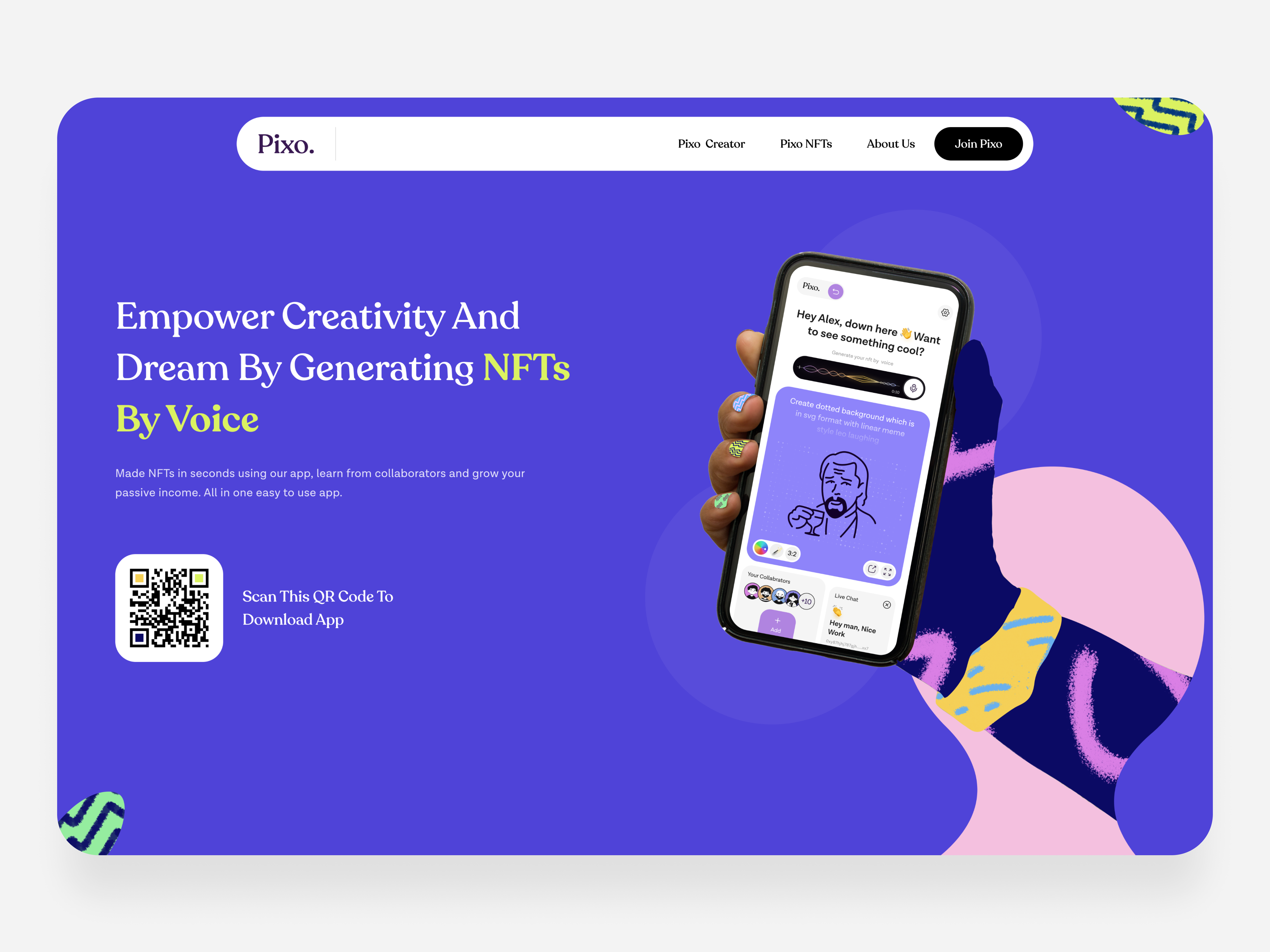 Pixo. - NFT Creator App by 300Mind UI/UX for 300Mind on Dribbble