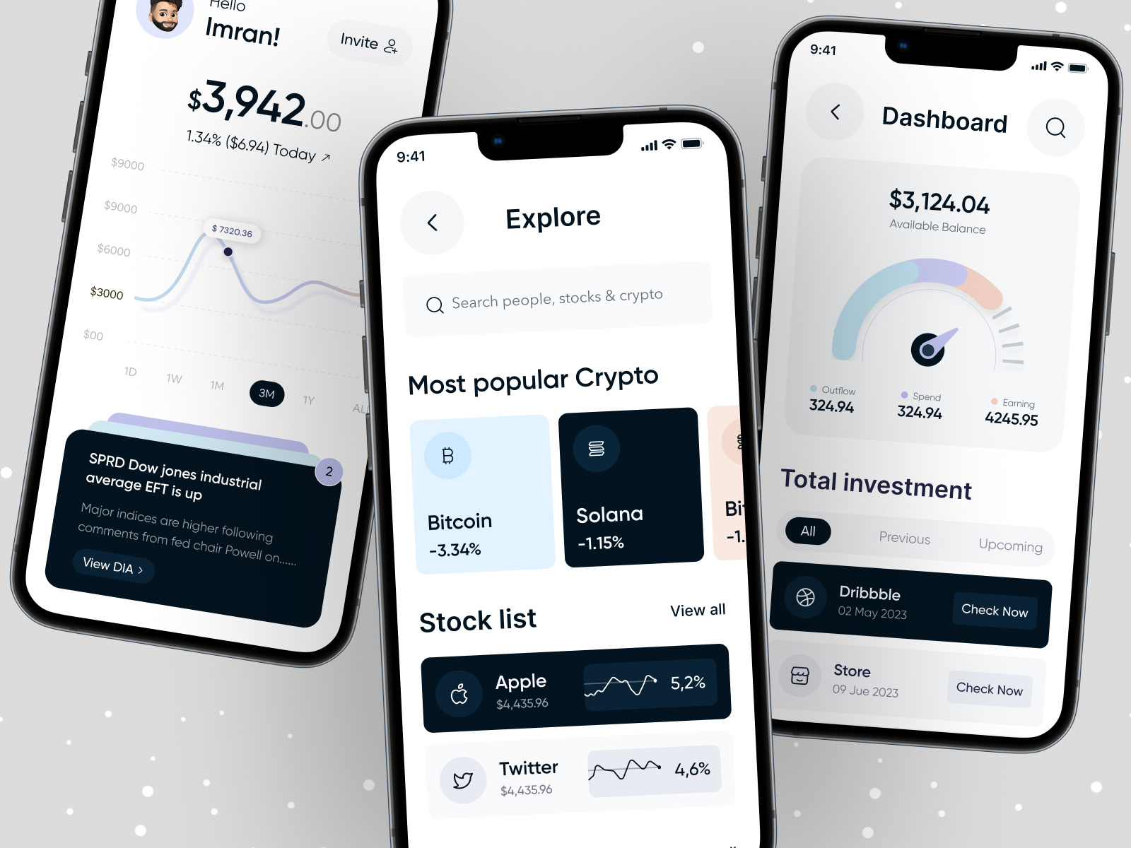 Investment App UI by Ofspace UX/UI on Dribbble