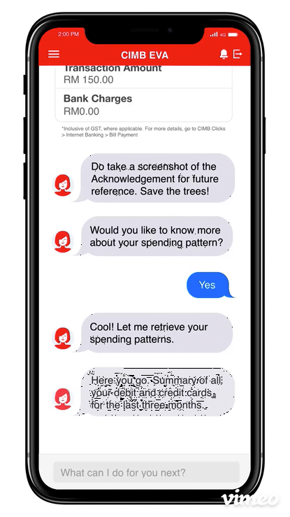 CIMB EVA Chatbot by Shariff Saim on Dribbble