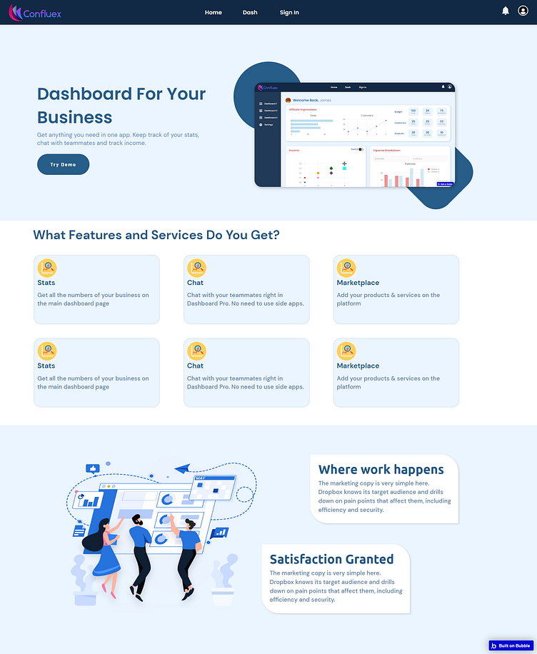 Simple Dashboard Homepage by Zaryab Shabir on Dribbble