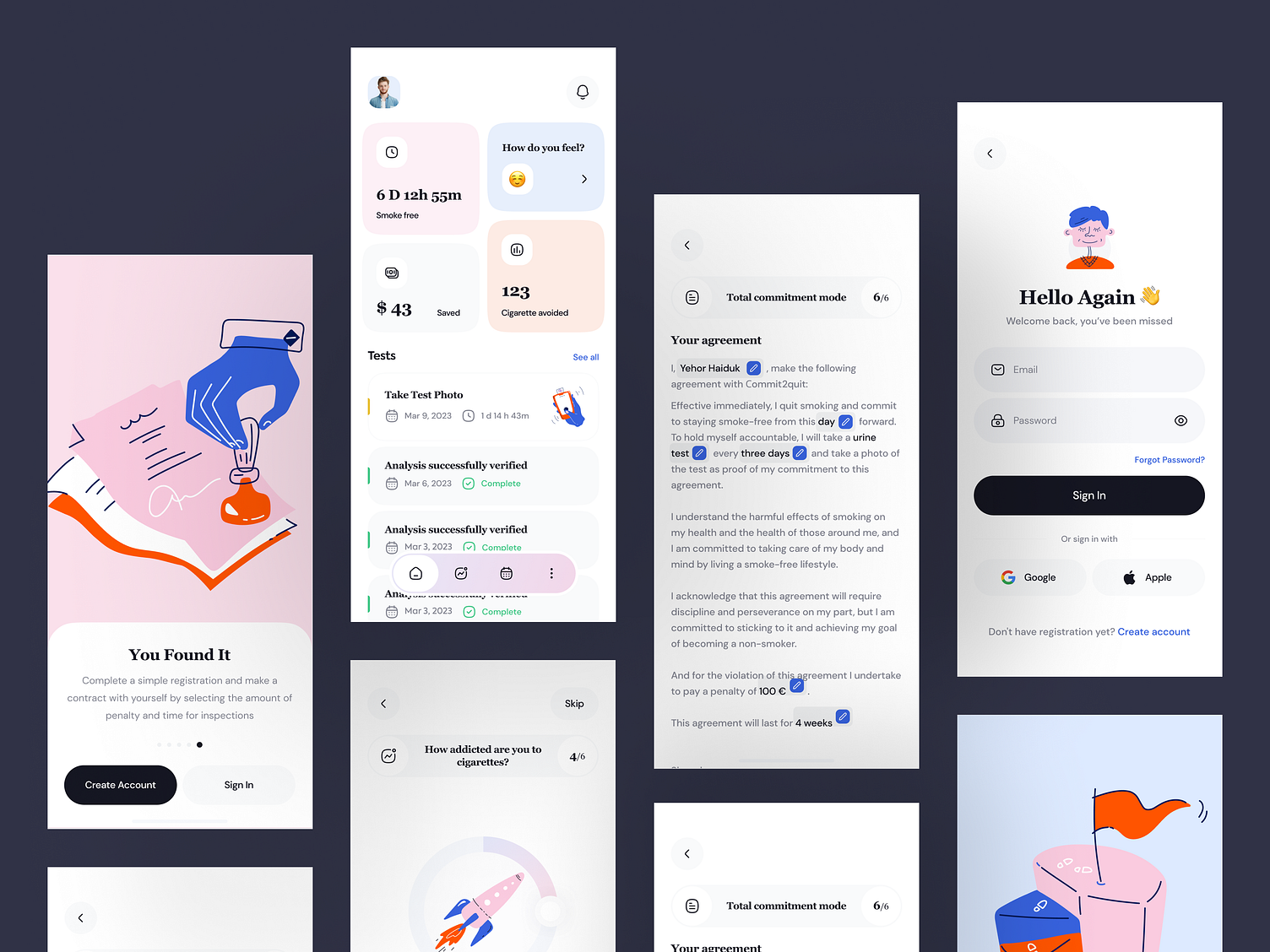 Mobile app for smoking by Yev Ledenov for Ledo on Dribbble