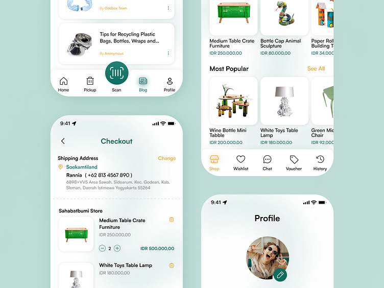 Recycle Mobile Apps by Ainun Nisa on Dribbble