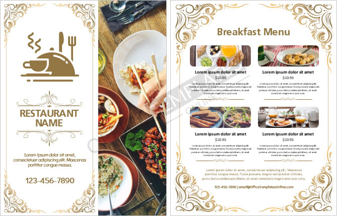 Free Printable Menu Templates for MS Word by Office Templates Online on ...