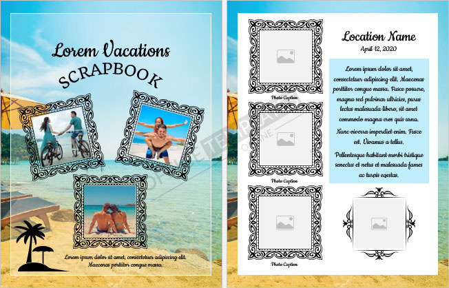 Editable Scrapbook Templates for MS Word – [Download Free] by Office ...