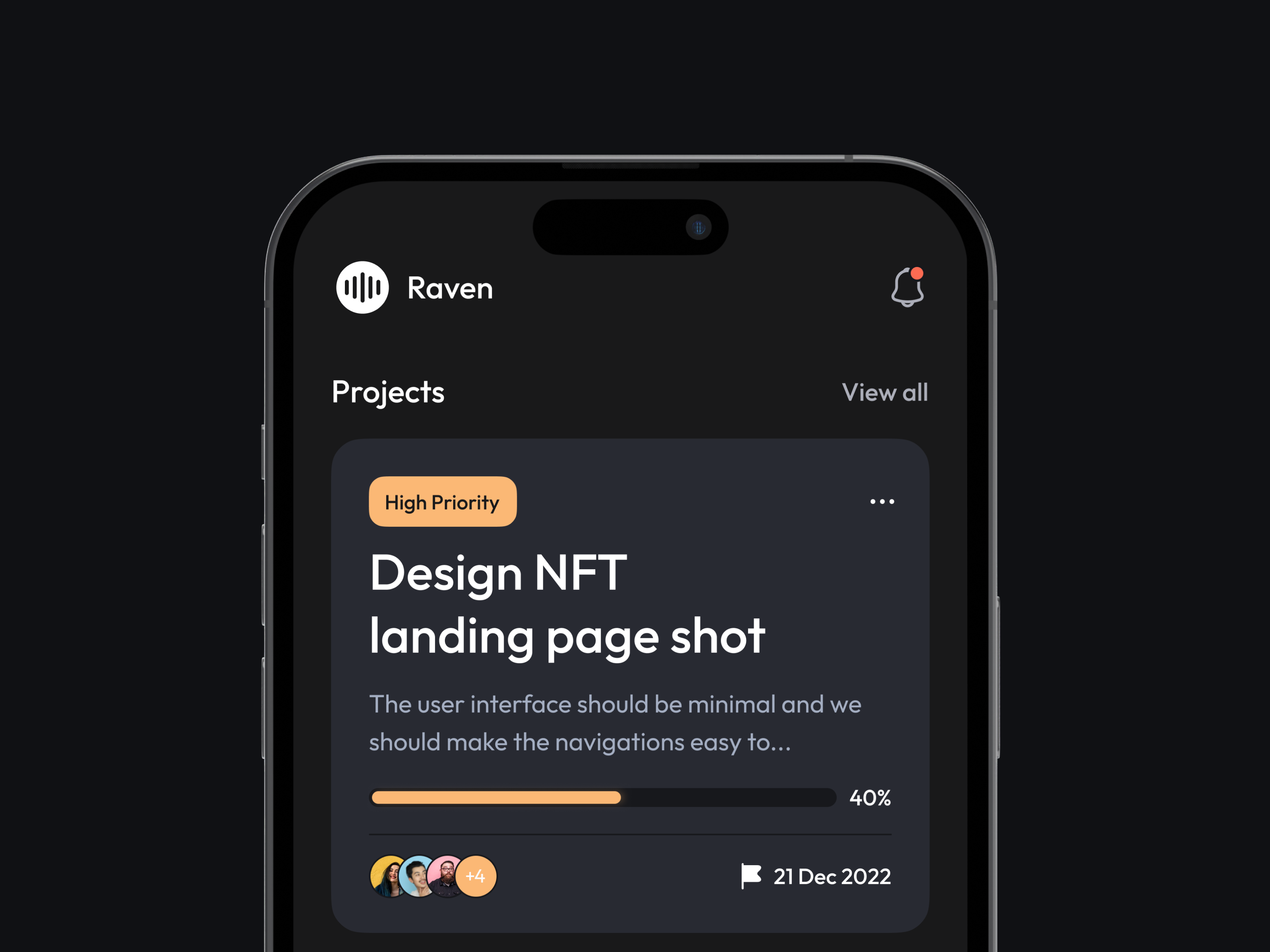 Task Management App - Dark Mode by Fateme Zafarpour on Dribbble