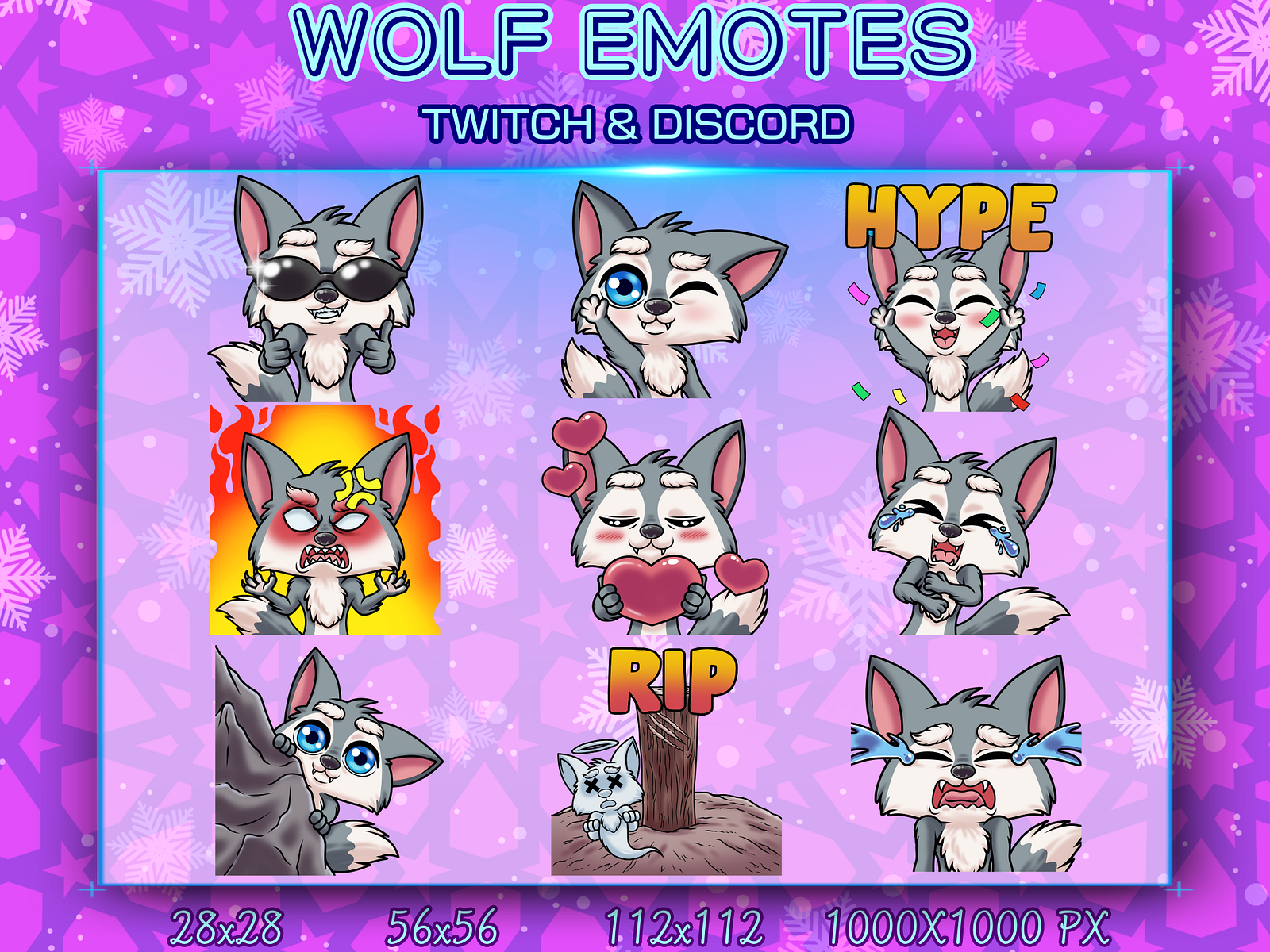 wolf emotes by Buyung Saputro on Dribbble