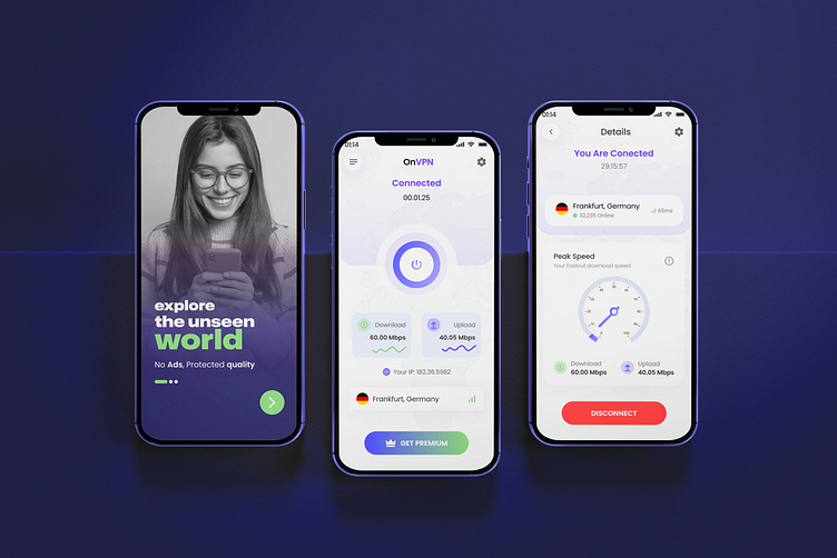OnVPN- VPN App Complete APP UI Kit by Sultan Mahmud for Netro Systems ...