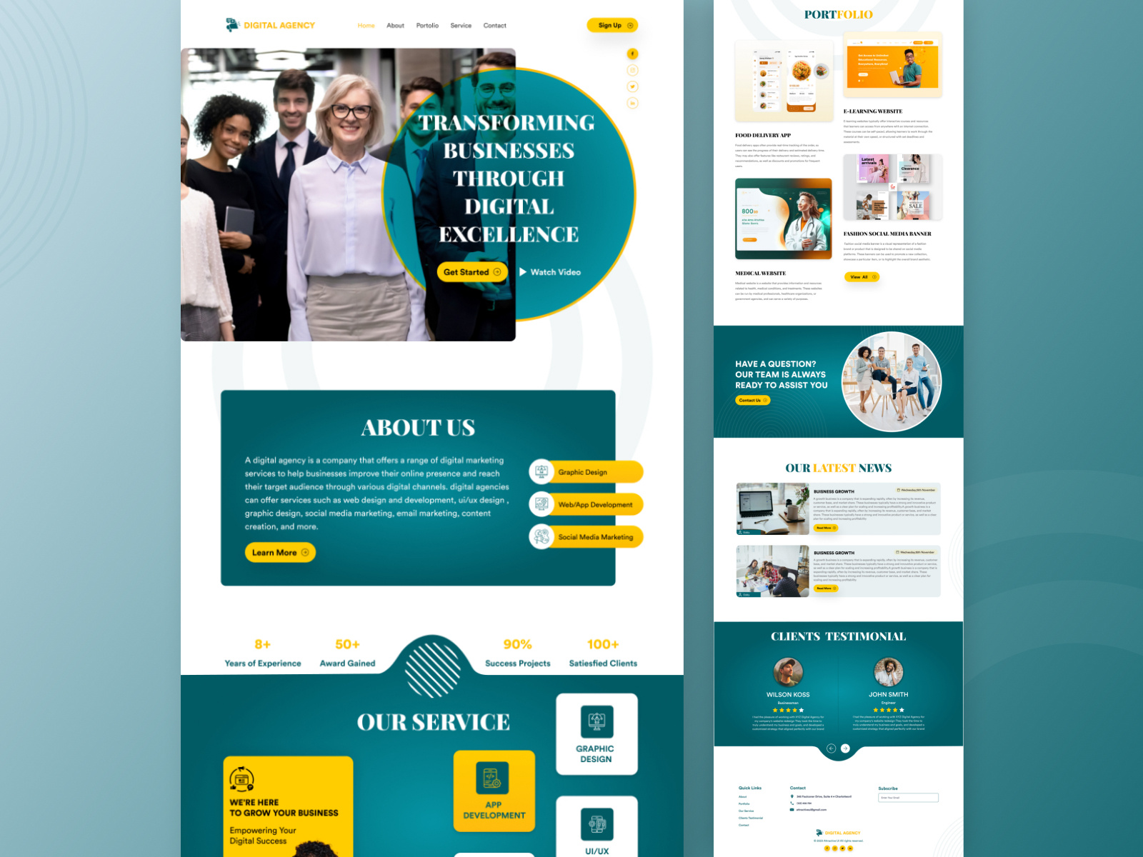 Web Agency Landing Page by Attractive UI on Dribbble