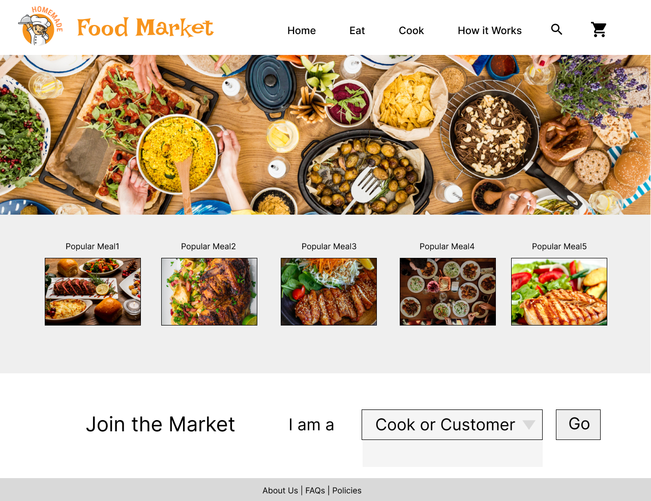 Food Market - Website Prototype by Frank Calabretta on Dribbble