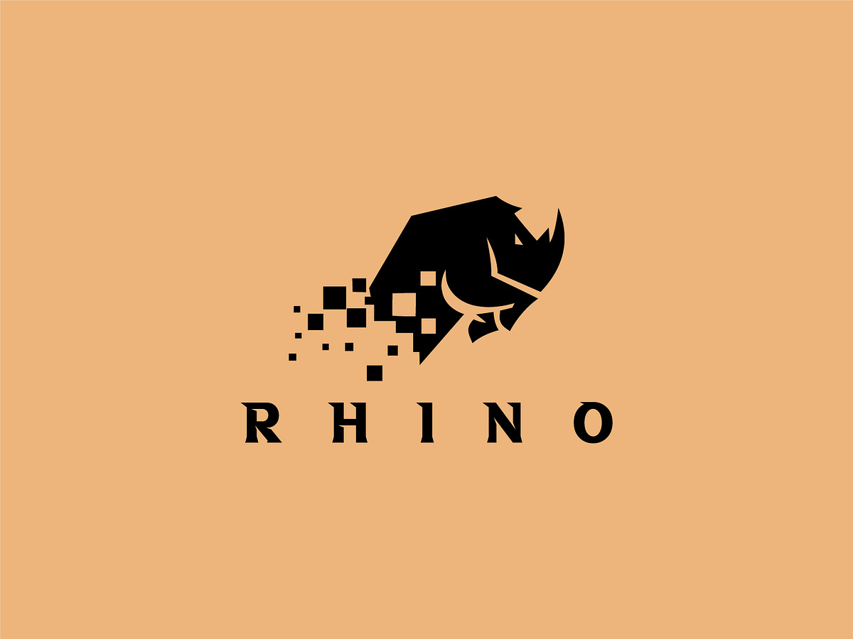 Rhino Logo by HUSSNAIN GRAPHICS on Dribbble