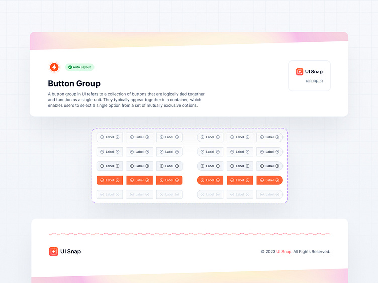 UI Snap - Button Group by UI Snap on Dribbble