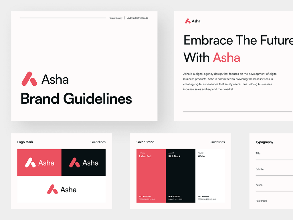 Asha - Brand Guidelines by Dimas Imameza for Matriks Studio on Dribbble