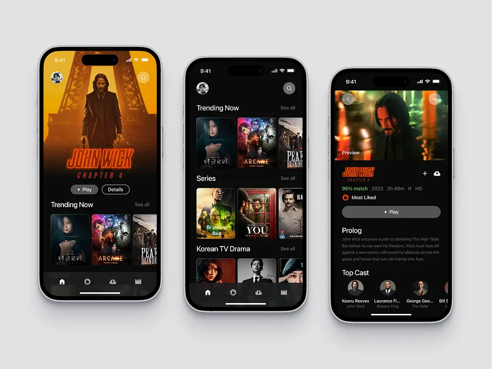 Movie App designs, themes, templates and downloadable graphic elements ...