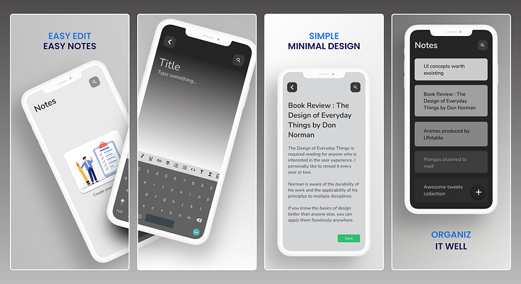 Notes App UI by Chetan Tawade on Dribbble