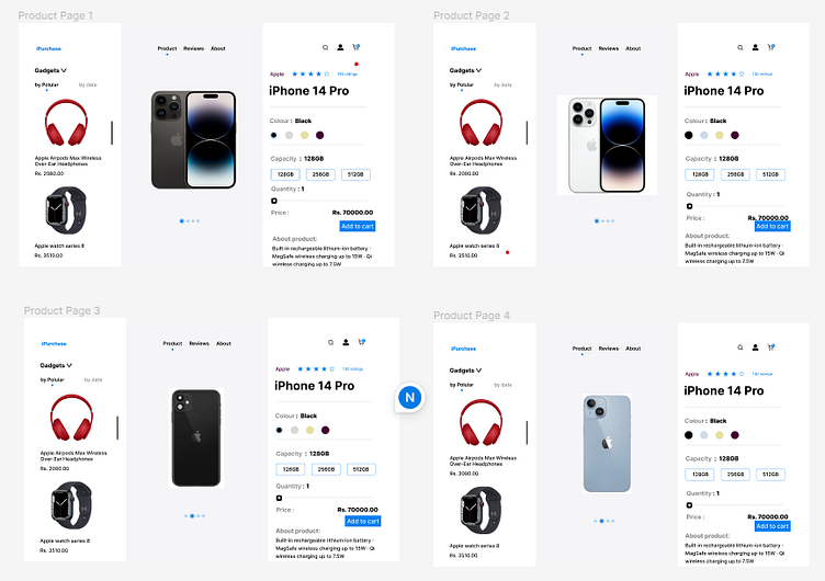 Product page_UI web design animation by Neetu Sawda on Dribbble