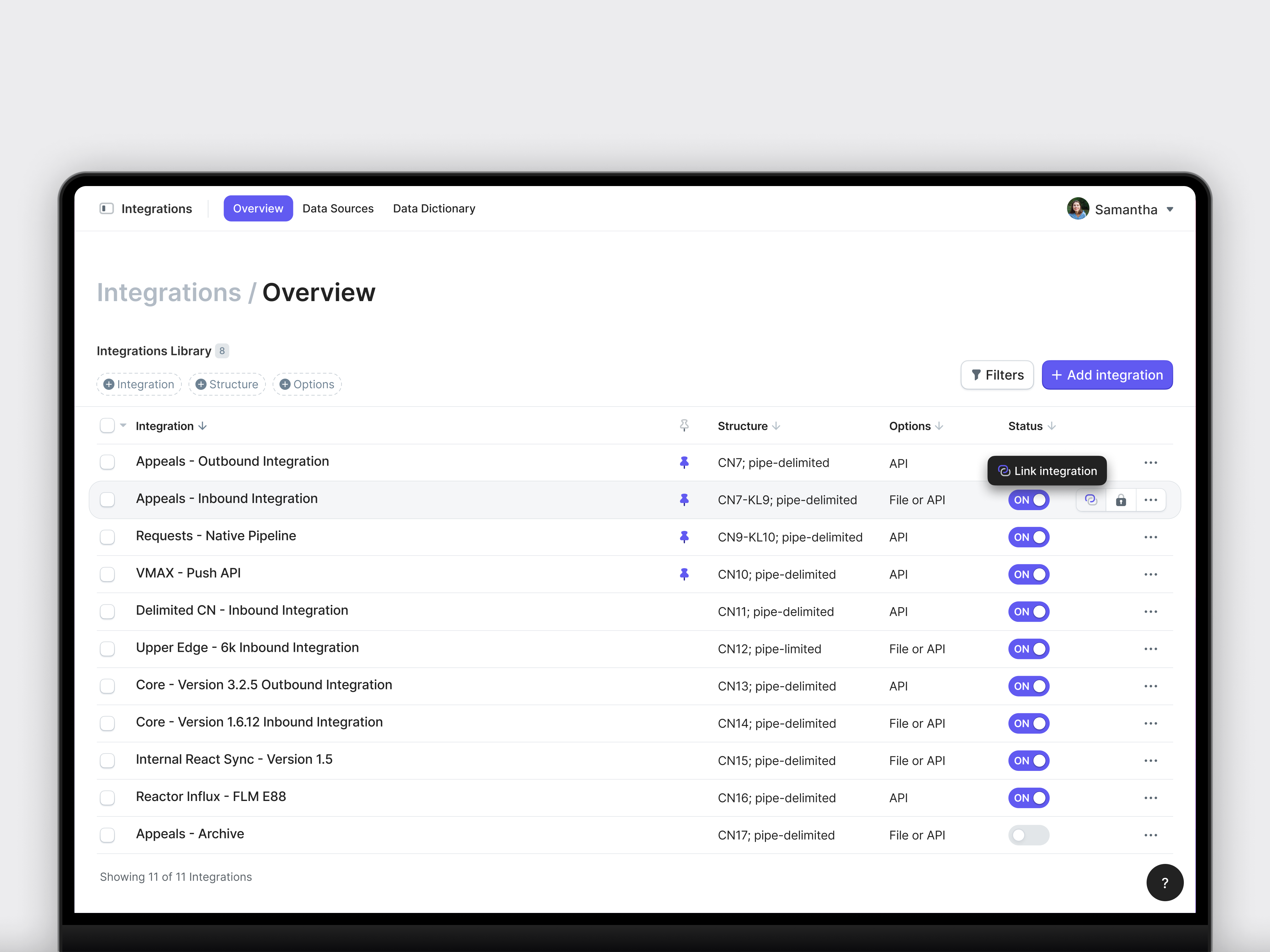 SaaS API Integration Dashboard by Cal Notman on Dribbble