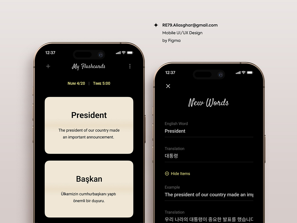 My Flashcards App | UI/UX - Flutter by Ali Davoodi on Dribbble