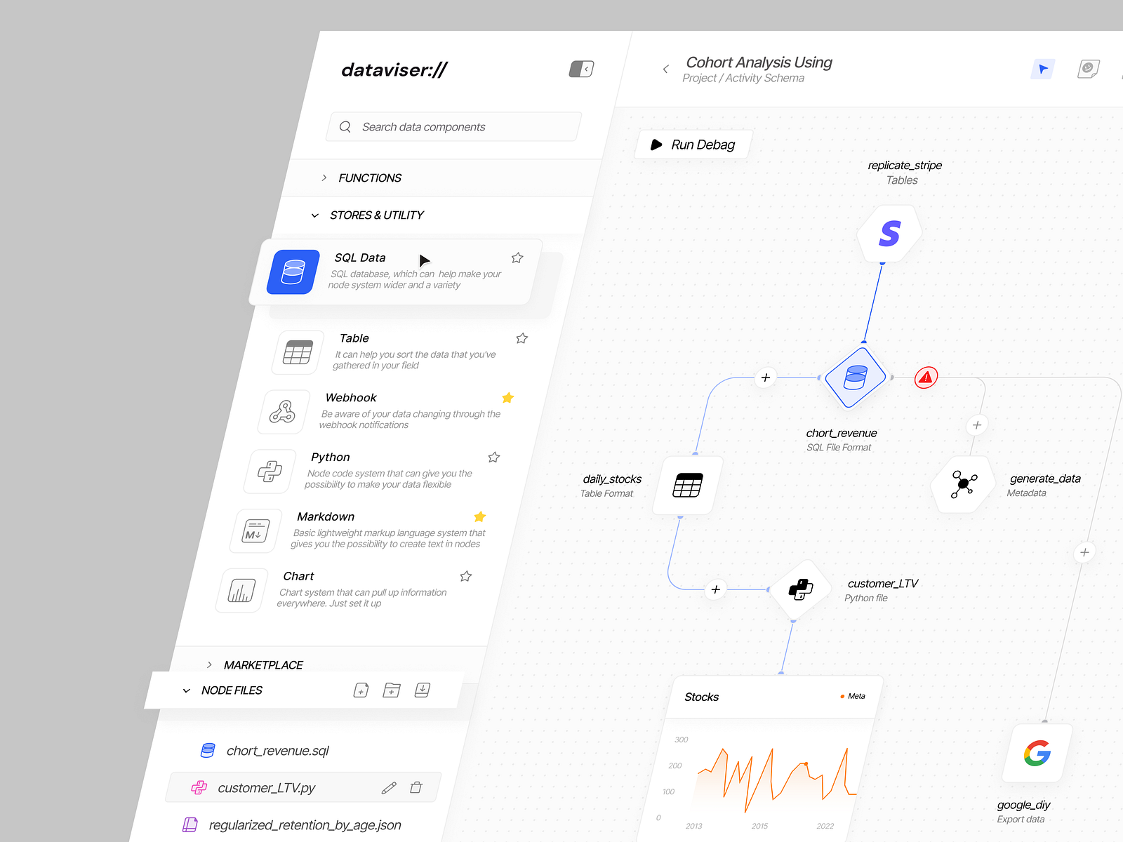 Dataviser: node system, tool by Viacheslav Ksendziuk on Dribbble