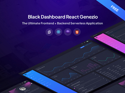 Black Dashboard React Genezio by Creative Tim on Dribbble