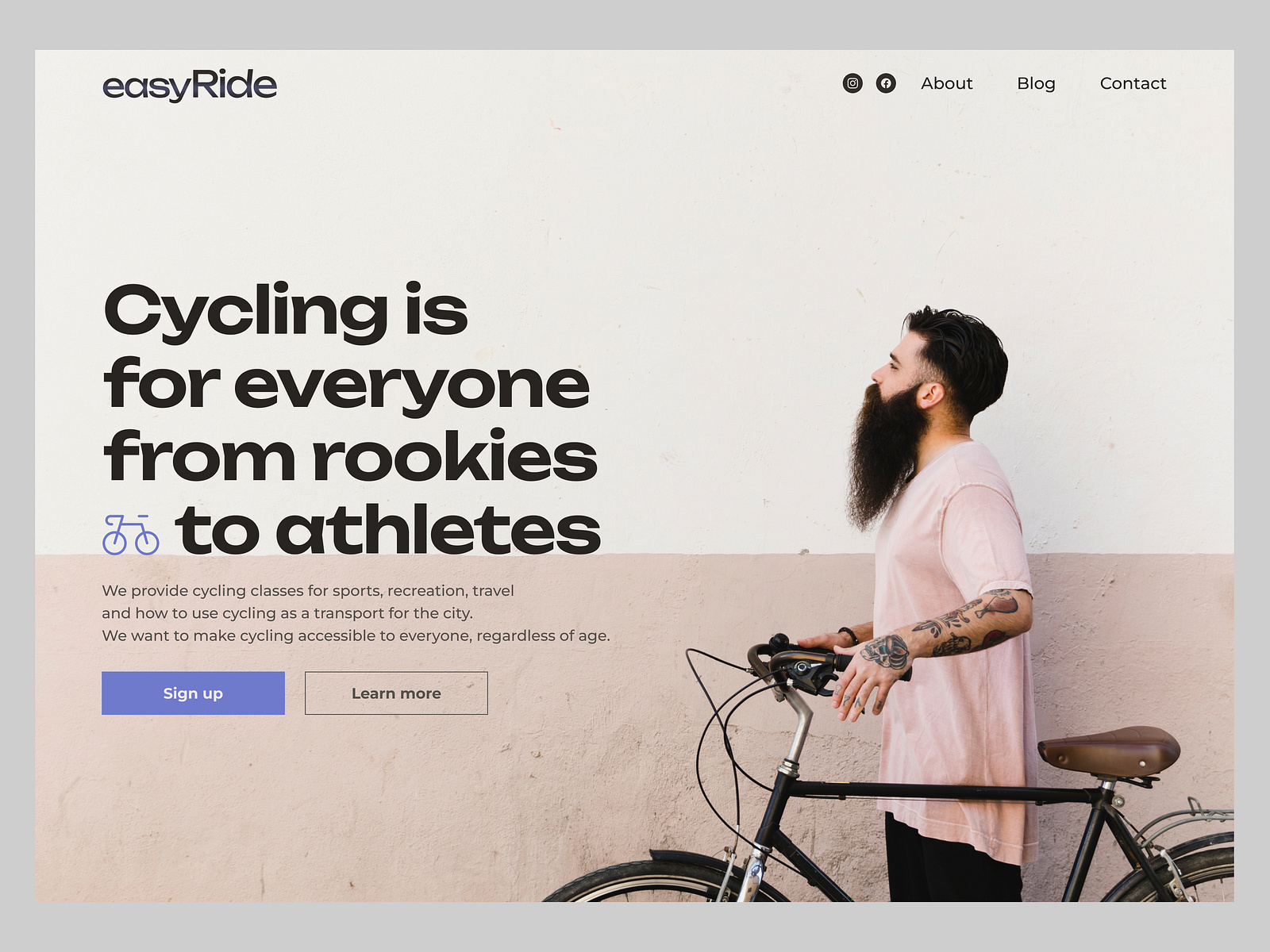 Landing page first screen by Ihor Kharchenko on Dribbble