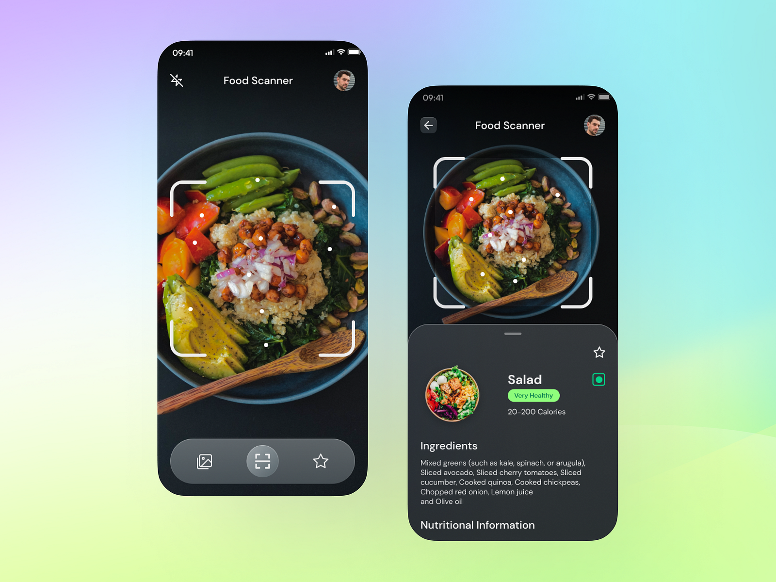 AR Food Scanner App UI Design by Rohan on Dribbble