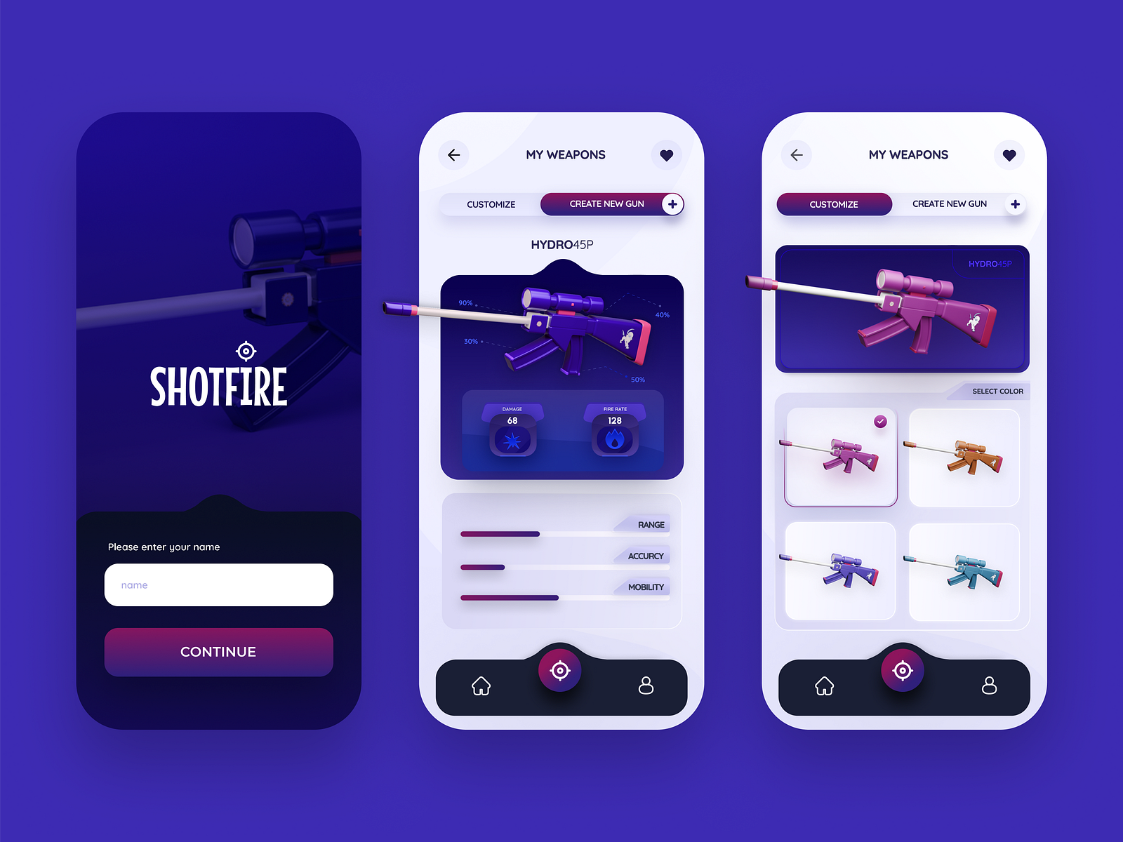 Shotfire Game App by Gizem Ceylan on Dribbble