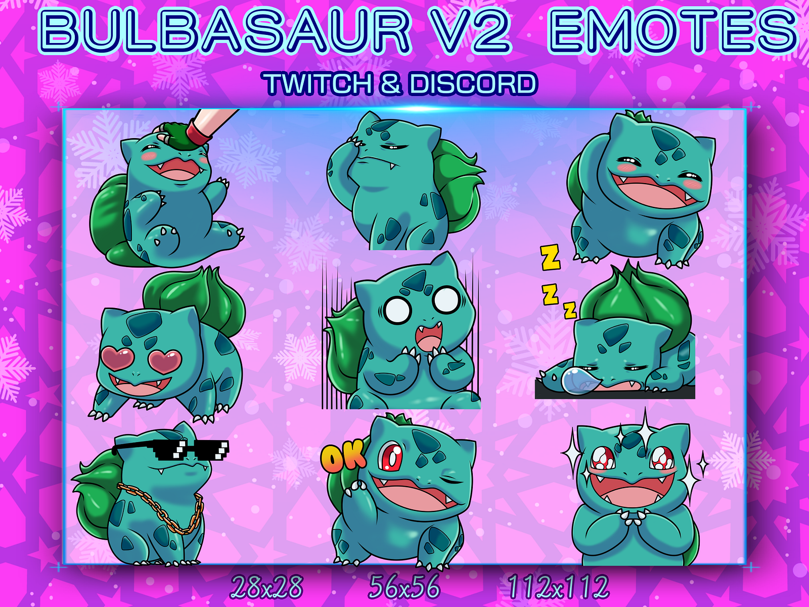 BULBASAUR V2 EMOTES by Buyung Saputro on Dribbble