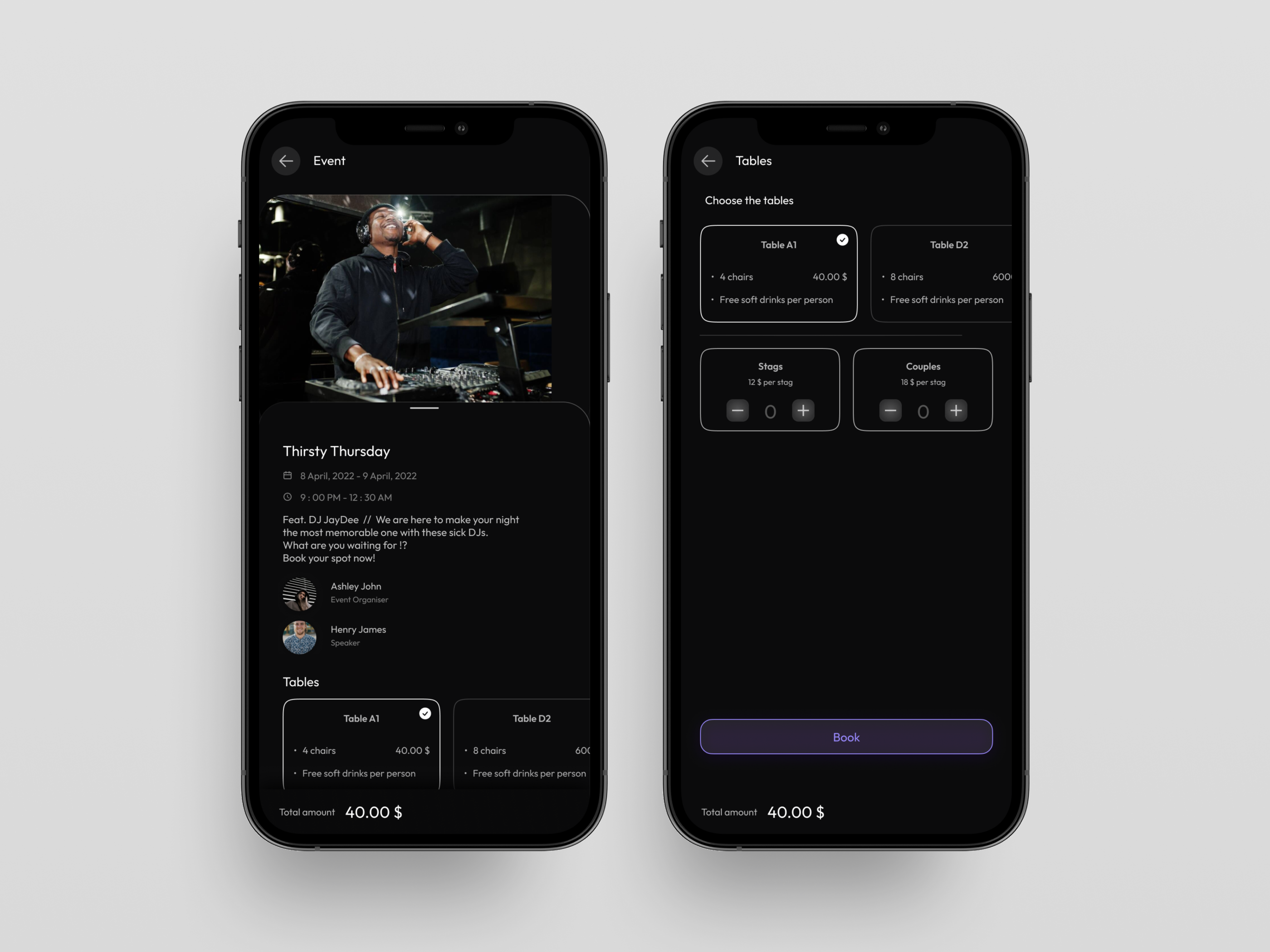 SinQ: Event Booking Mobile App by Hiran Soman on Dribbble
