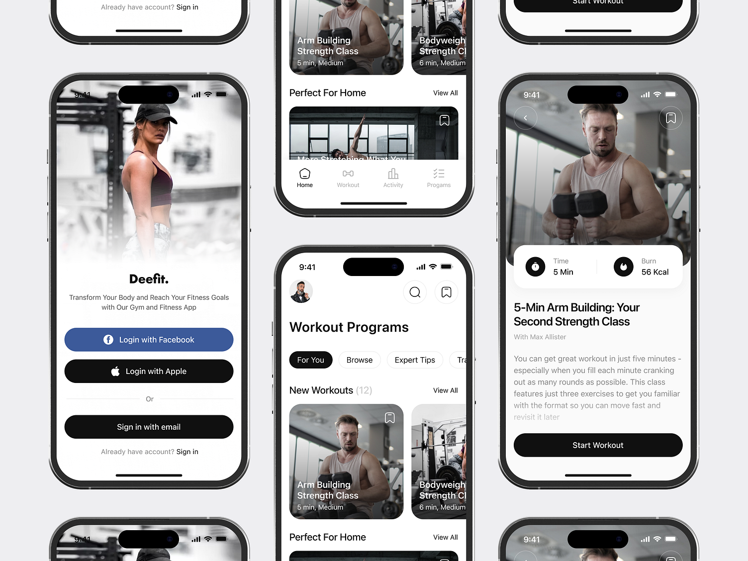 Deefit - Fitness Training App by Ananto Nugroho Putra for Korsa on Dribbble
