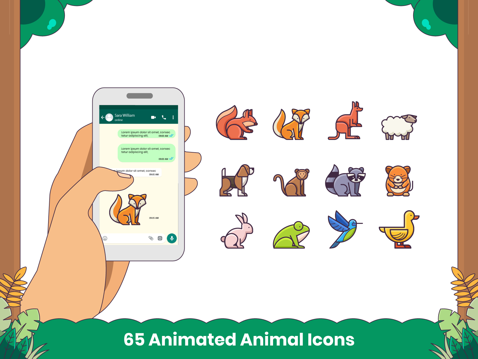 65 Animated Animal Icons by Mackenzie L for Krafted on Dribbble