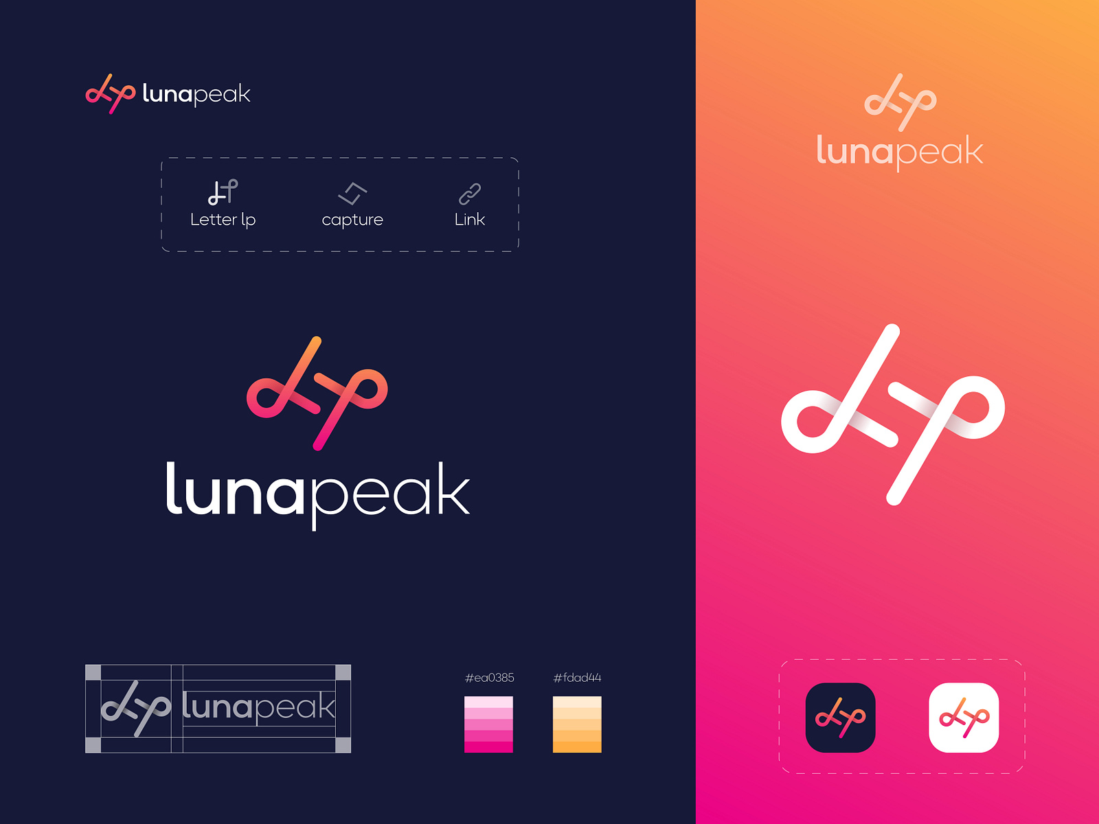 Lp Letter Logo Logo Lunapeak Logo Design By Md Mishad Mahamud Mishad Logo On Dribbble