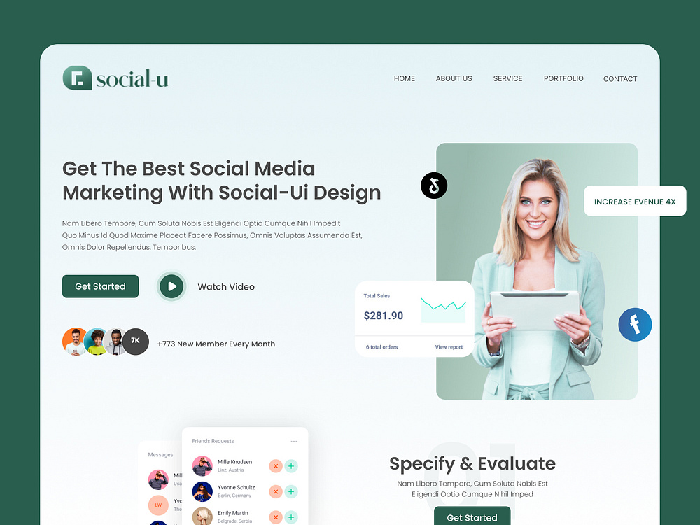 Social Media Website designs, themes, templates and downloadable ...