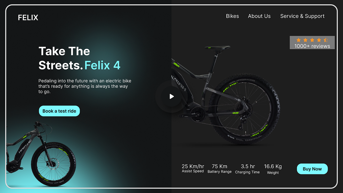 E-Bike Concept Webpage Design by Siddharth Simaiya on Dribbble