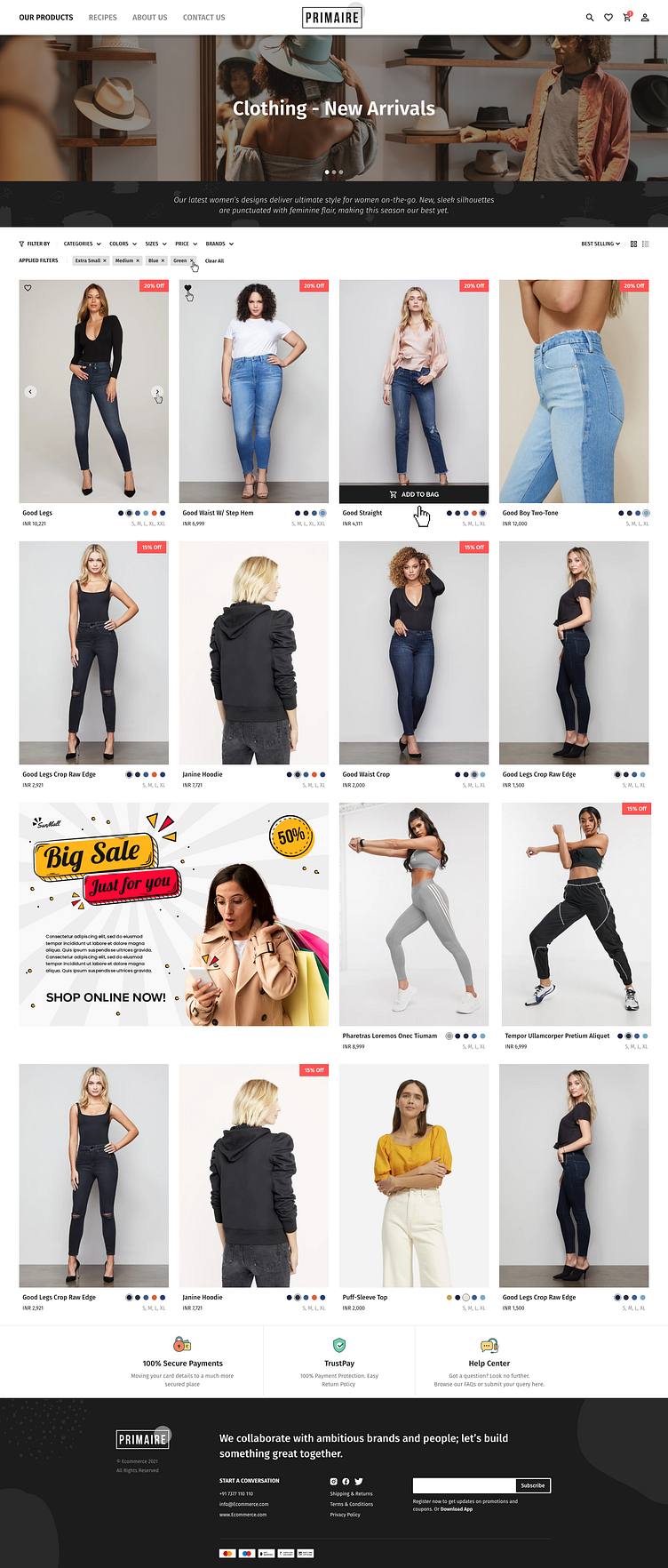 eCommerce Website for Clothes by Sagar Gajera on Dribbble