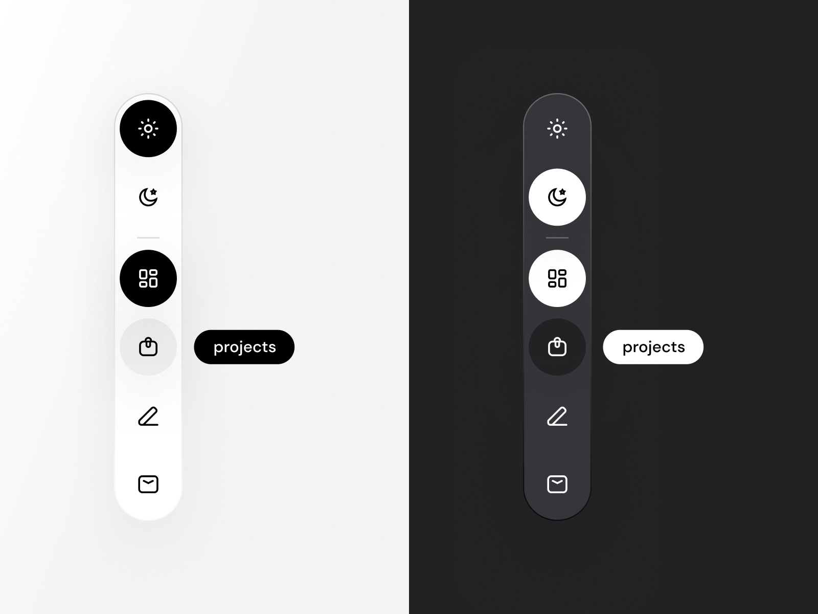 Nav Bar Light Dark Modes By J Kyorov On Dribbble