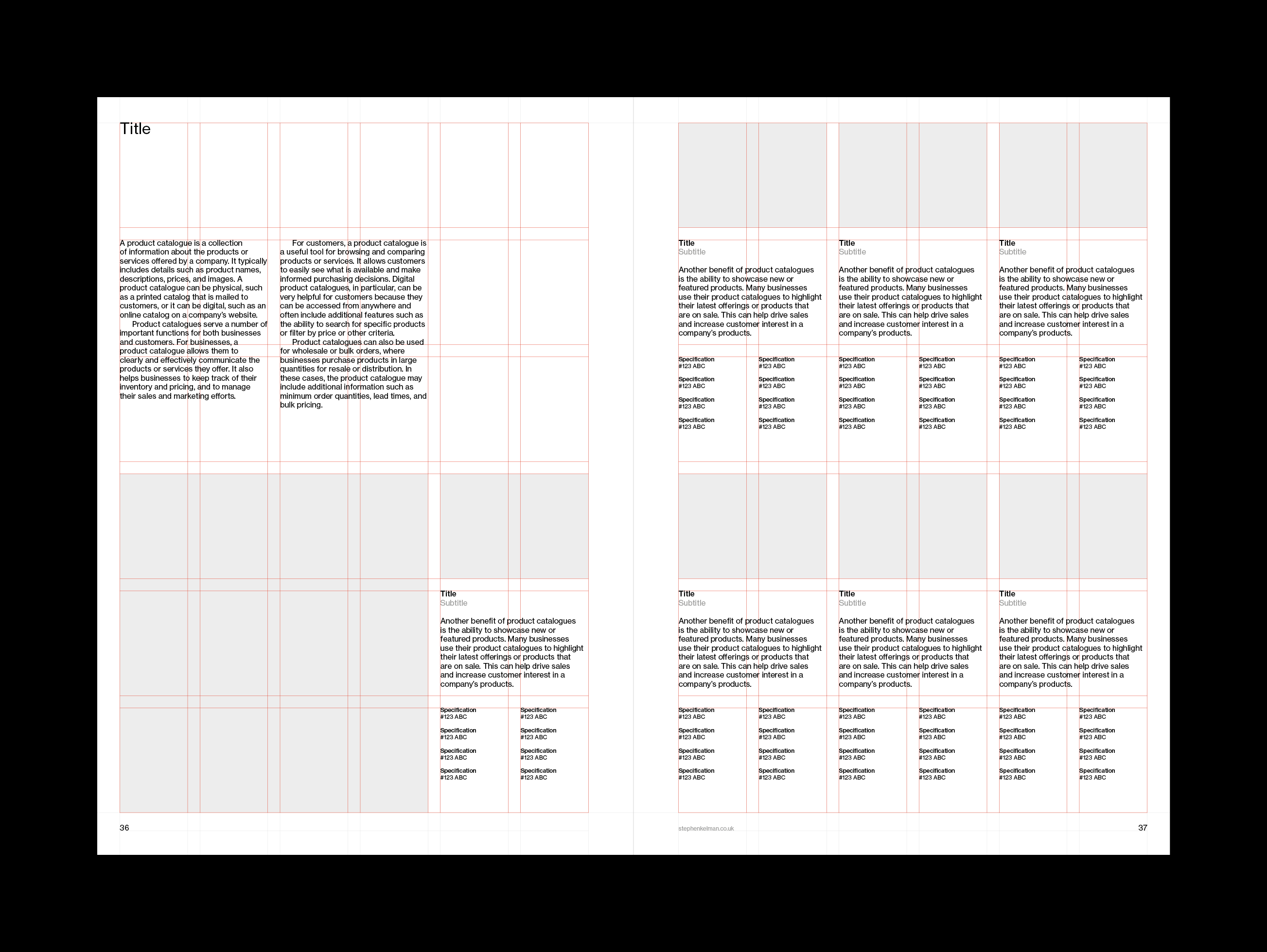 A4 Product Catalogue Brochure Grid System for InDesign by Stephen ...