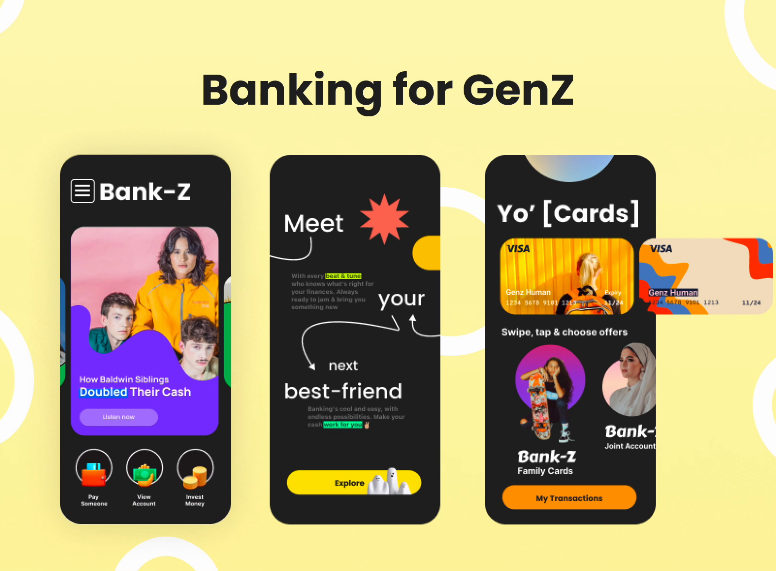 Bank Z - A Gen Z Mobile bank by Betaflux Sigma on Dribbble