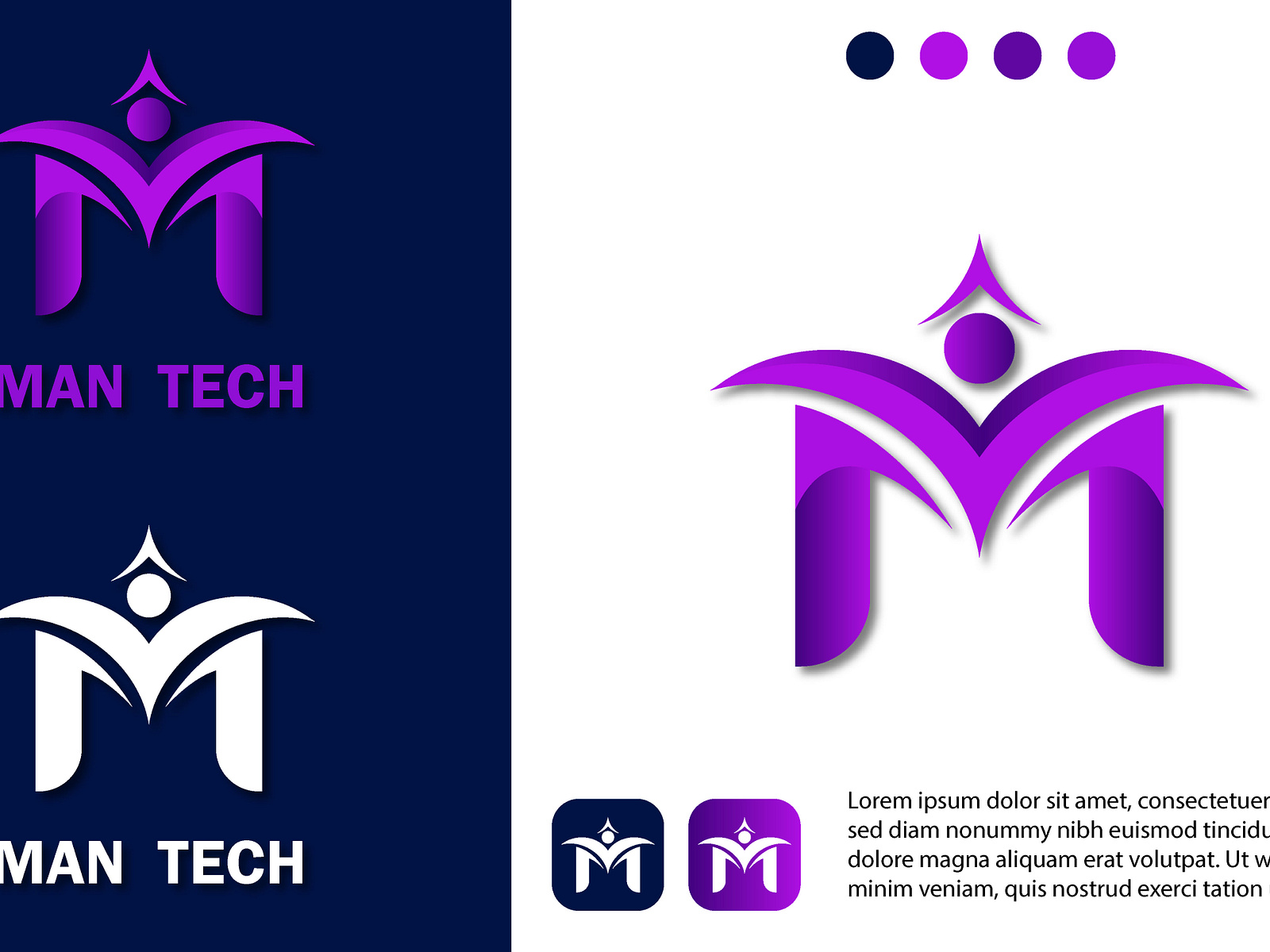 Man Tech Logo Design. by Kajul Kumar Palash on Dribbble